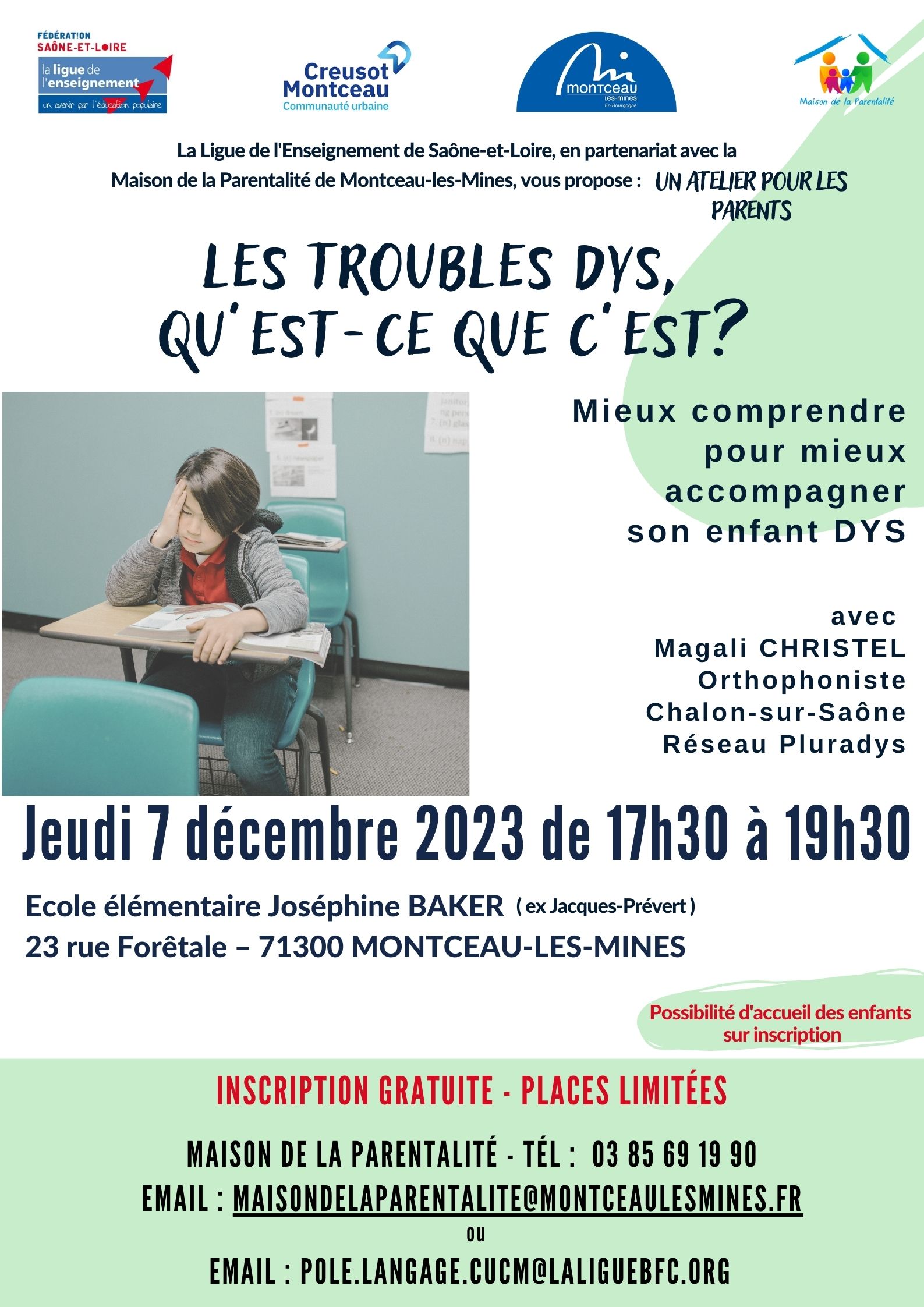 Atelier parents « Les troubles DYS, qu’est-ce que c’est ? » – Pass'Santé Jeunes